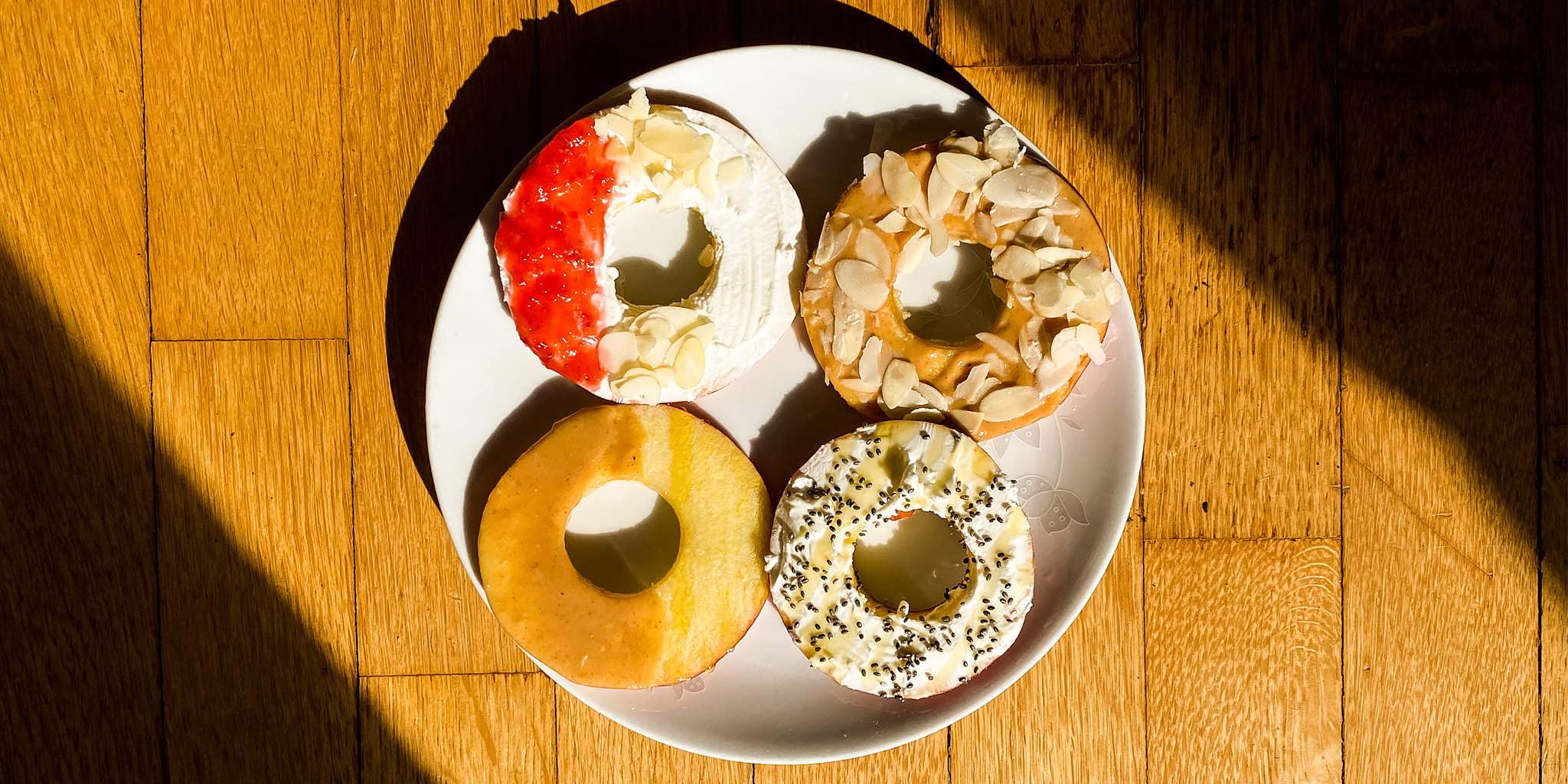 Donuts de maçã: snack saudável para crianças